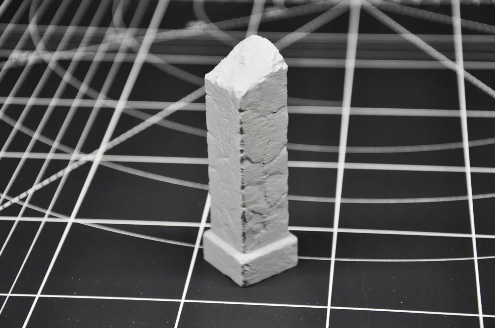Colonna di pietra grande rotta - Terreno in miniatura DND - Modello di ...