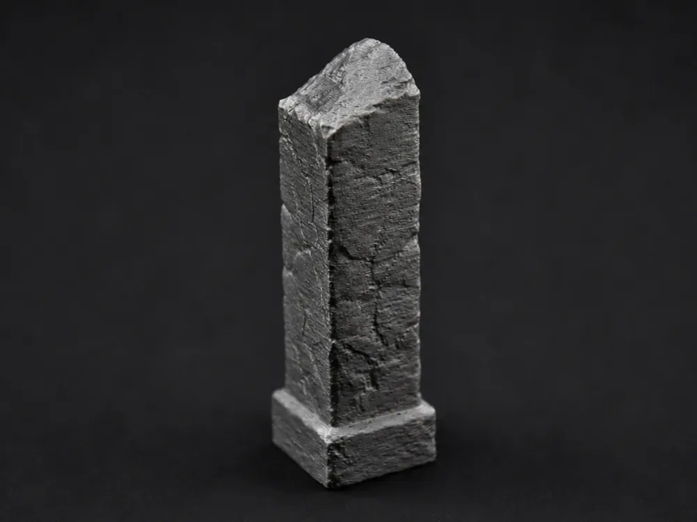 Grande colonne de pierre brisée - Terrain miniature DND - Modèle d ...