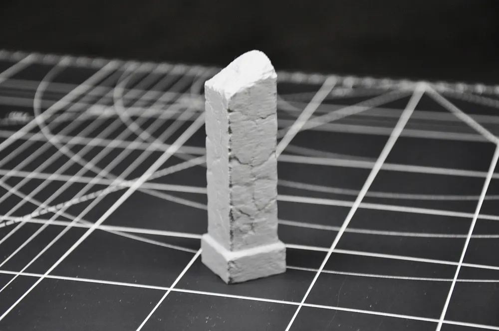 Colonna di pietra grande rotta - Terreno in miniatura DND - Modello di ...