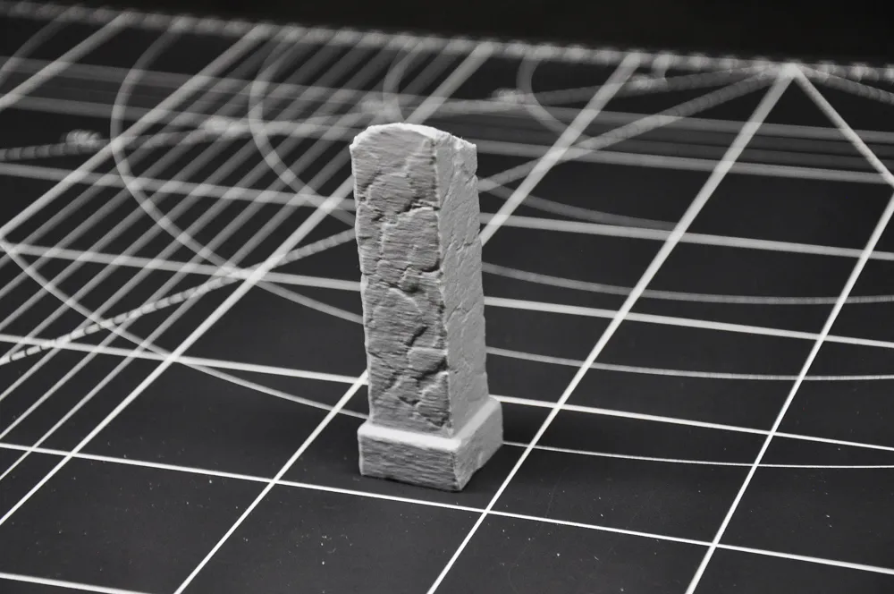 Grande colonne de pierre brisée - Terrain miniature DND - Modèle d ...