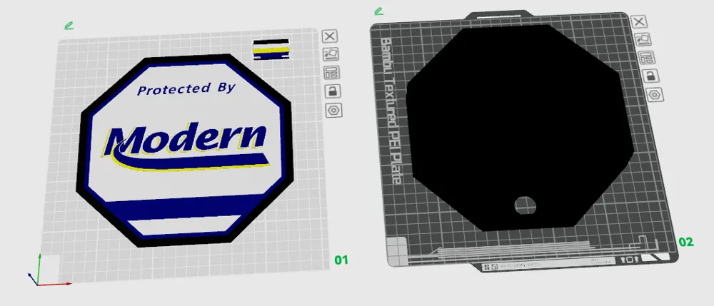 Protected By Modern Systems Light Box by DylansLightBoxes - MakerWorld