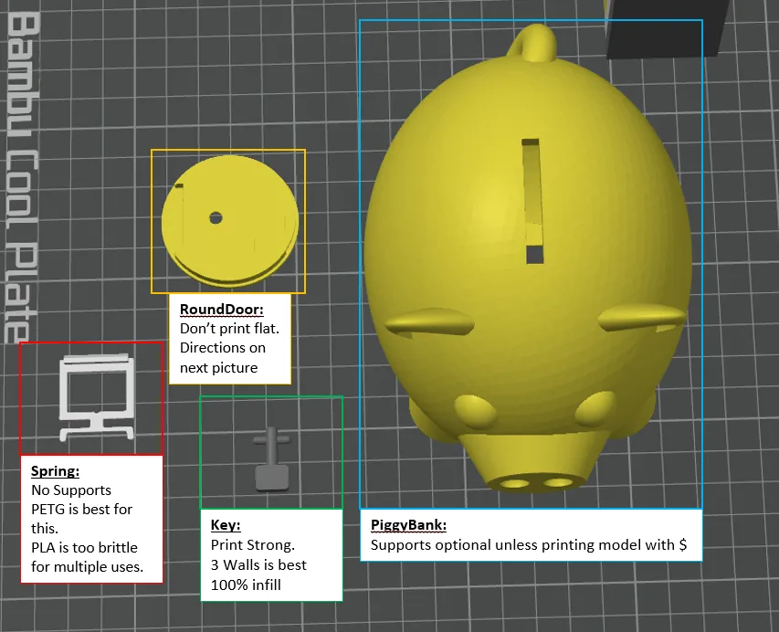 Piggy Bank with Real Lock and Key! - Free 3D Print Model - MakerWorld
