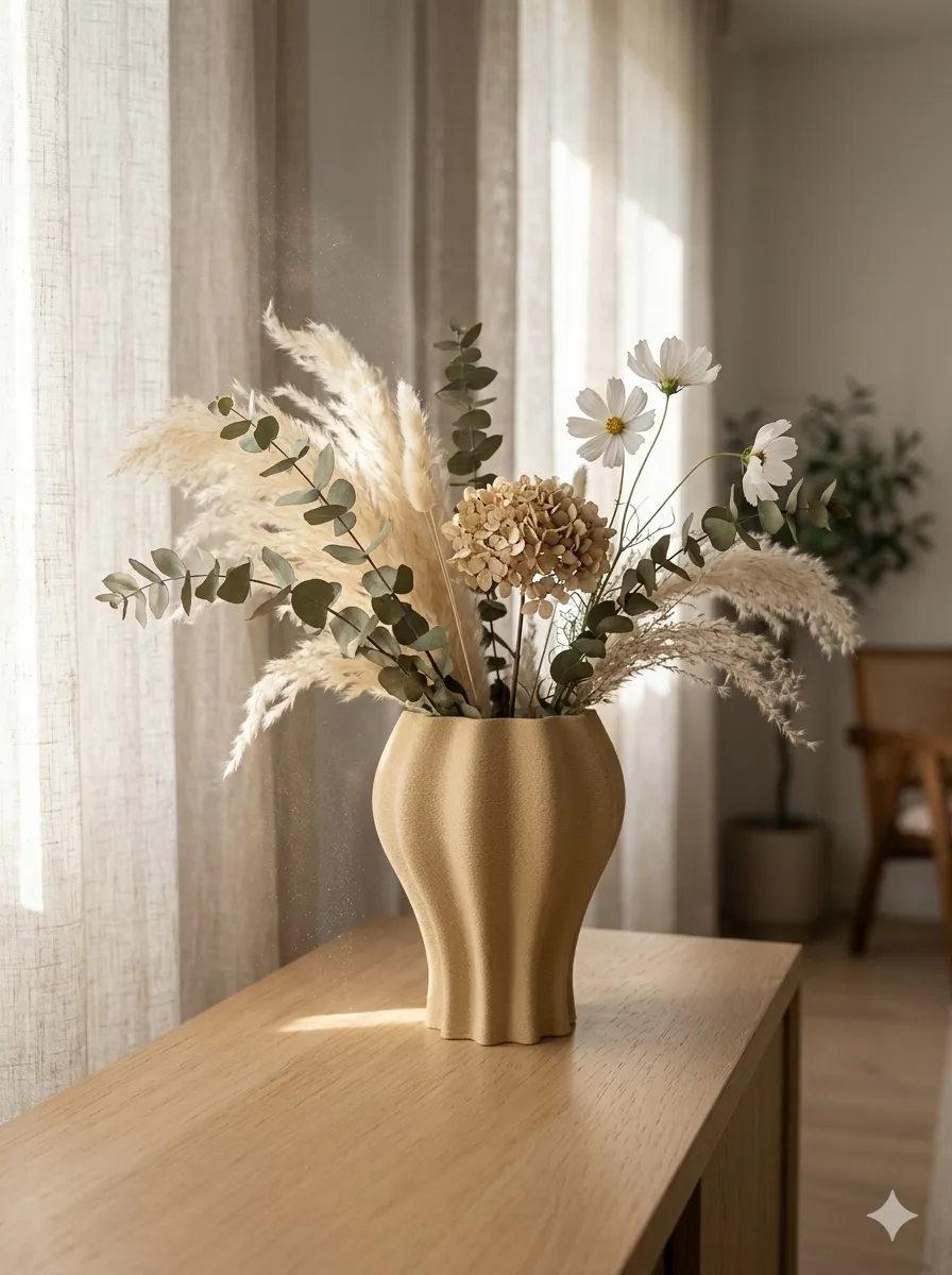 Wavespire - Modern fuzzy textured Table Vase - Free 3D Print Model ...