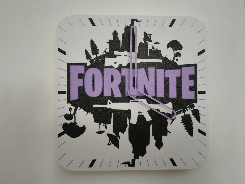 Fortnite Clock by By_Ced MakerWorld: Download Free 3D Models