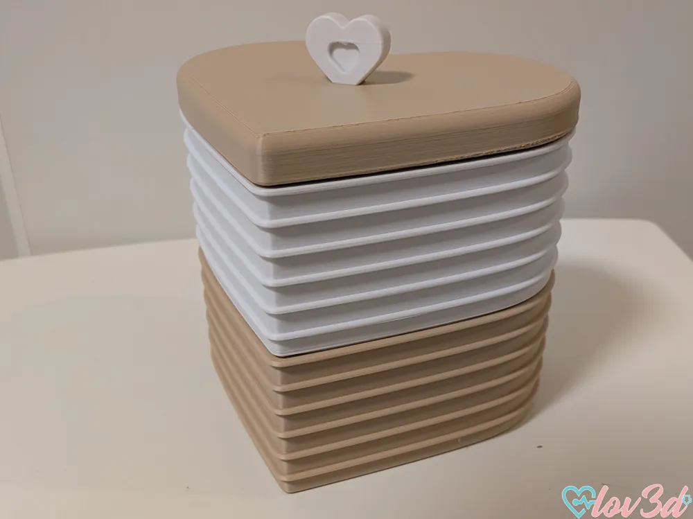 Stackable Heart Box - Jewelry & Storage - Free 3D Print Model - MakerWorld
