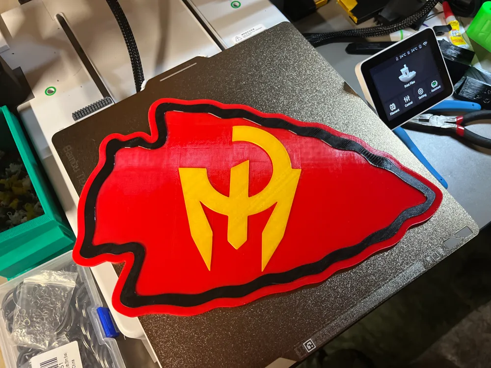 Kansas City Chiefs logo with Mahomes logo inside by OpiusPrime - MakerWorld