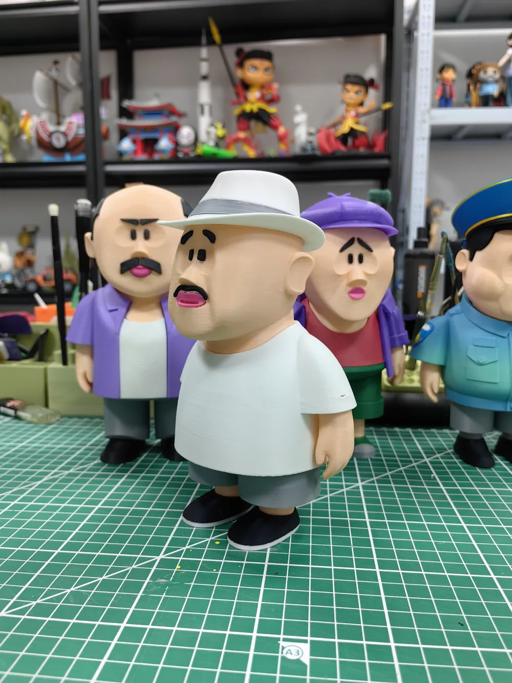 Country Love Ivory Mountain Band Figurine - Liu Neng - Free 3D Print ...