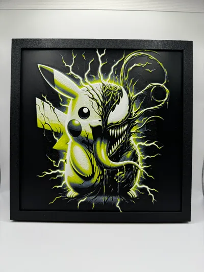 Venomized Pikachu - Pokemon Hueforge by Canadian Gamer - MakerWorld