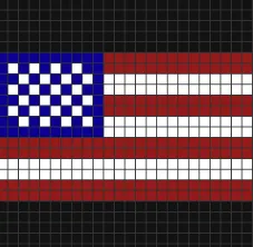 merica. pixel art american flag by KindaVibey - MakerWorld