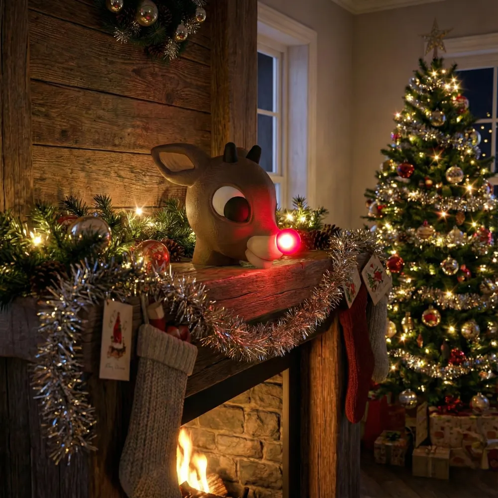 Rudolph The Red Nose Reindeer Christmas Head Lamp - Free 3D Print Model ...