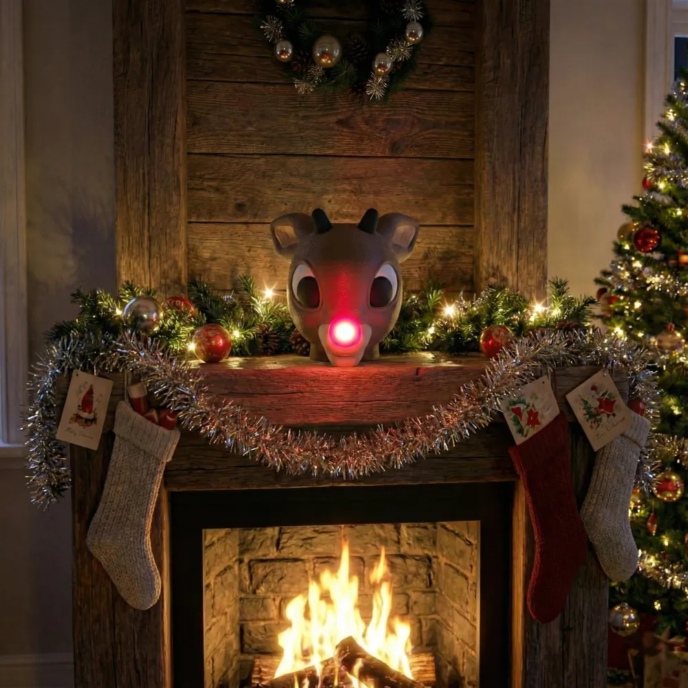 Rudolph The Red Nose Reindeer Christmas Head Lamp - Free 3D Print Model ...