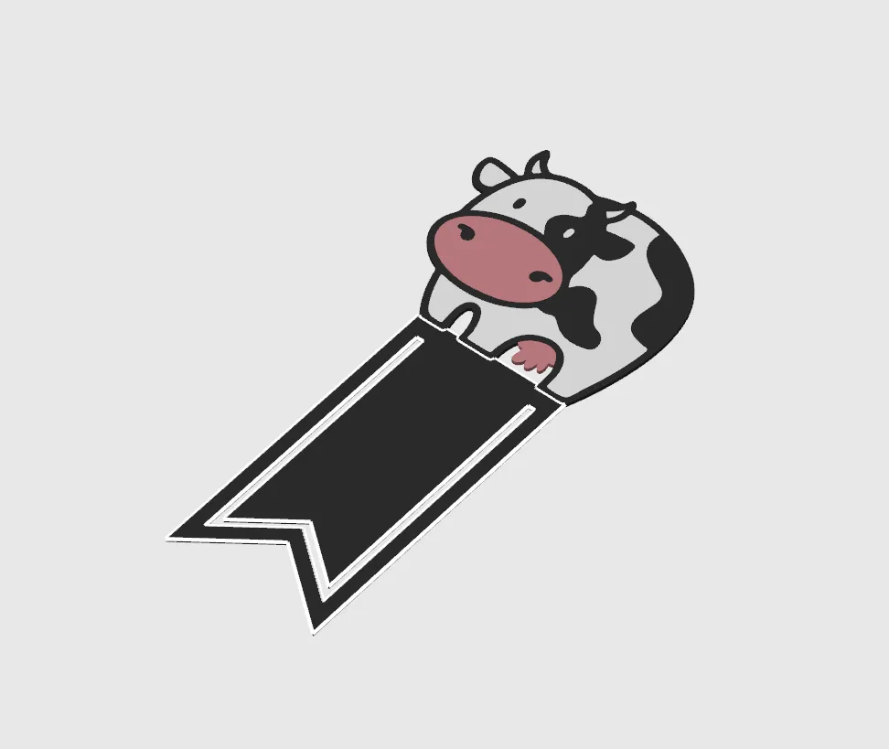 Cow Bookmark by ElCasio - MakerWorld