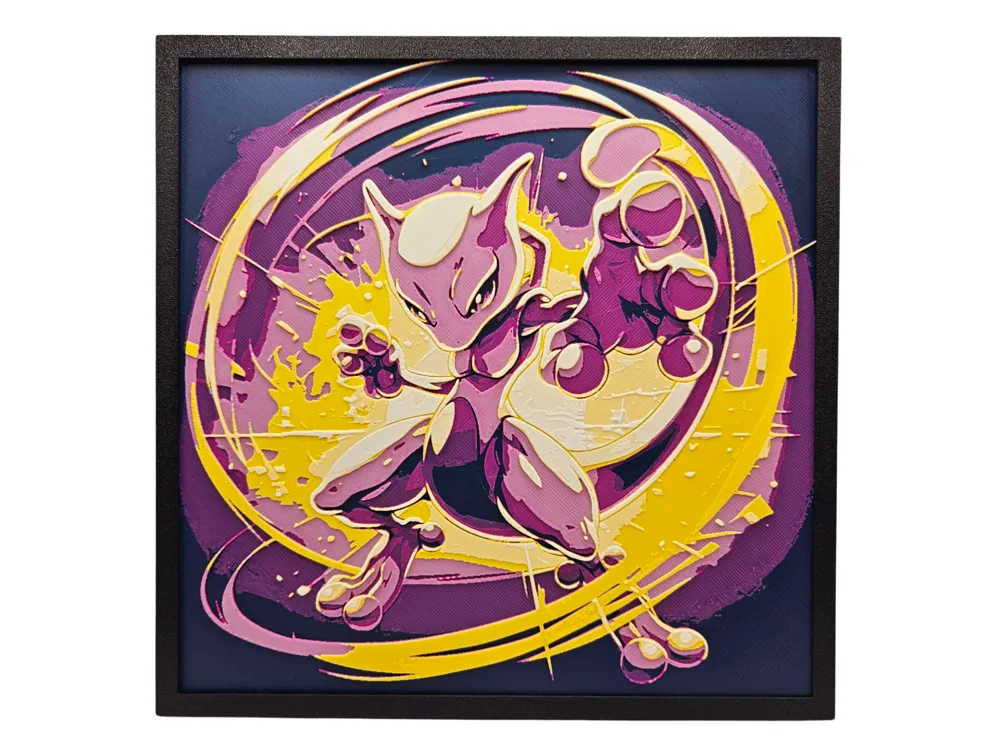 Mewtwo (Pokemon Hueforge) by BusyKikiBee MakerWorld: Download Free 3D ...