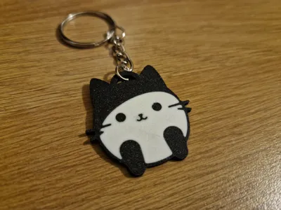 Kawaii Cat Keyring 5 (AMS Ready) by 3DomSculpts - MakerWorld