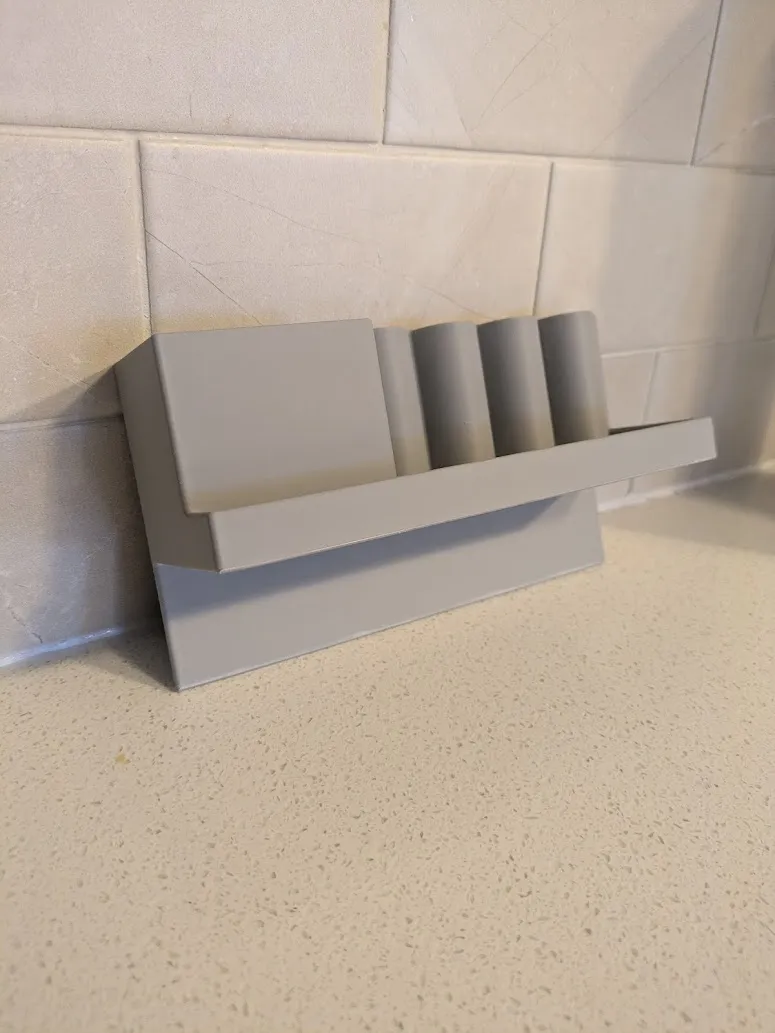 Dry erase marker holder x4 (Slide on) with tray - Free 3D Print Model ...
