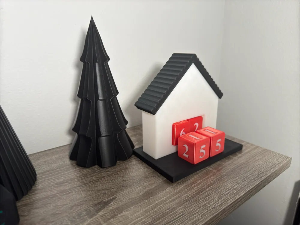 Christmas Countdown - House - Free 3D Print Model - MakerWorld