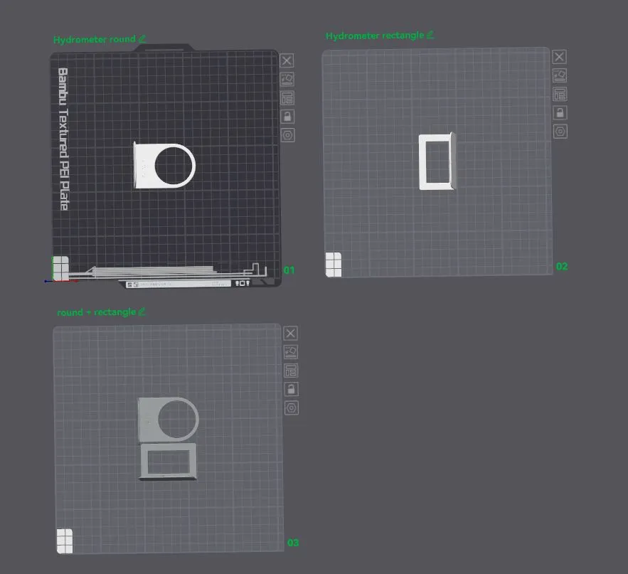 Simple hydrometer holder, round + rectangle by Jendapce - MakerWorld