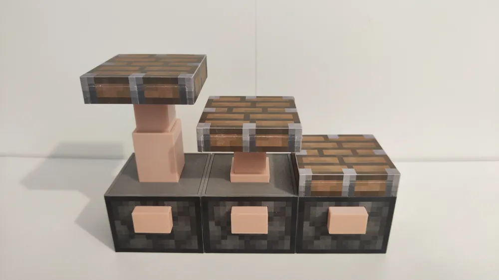 MInecraft piston with a button by (≖ ≖) MakerWorld: Download Free 3D Models