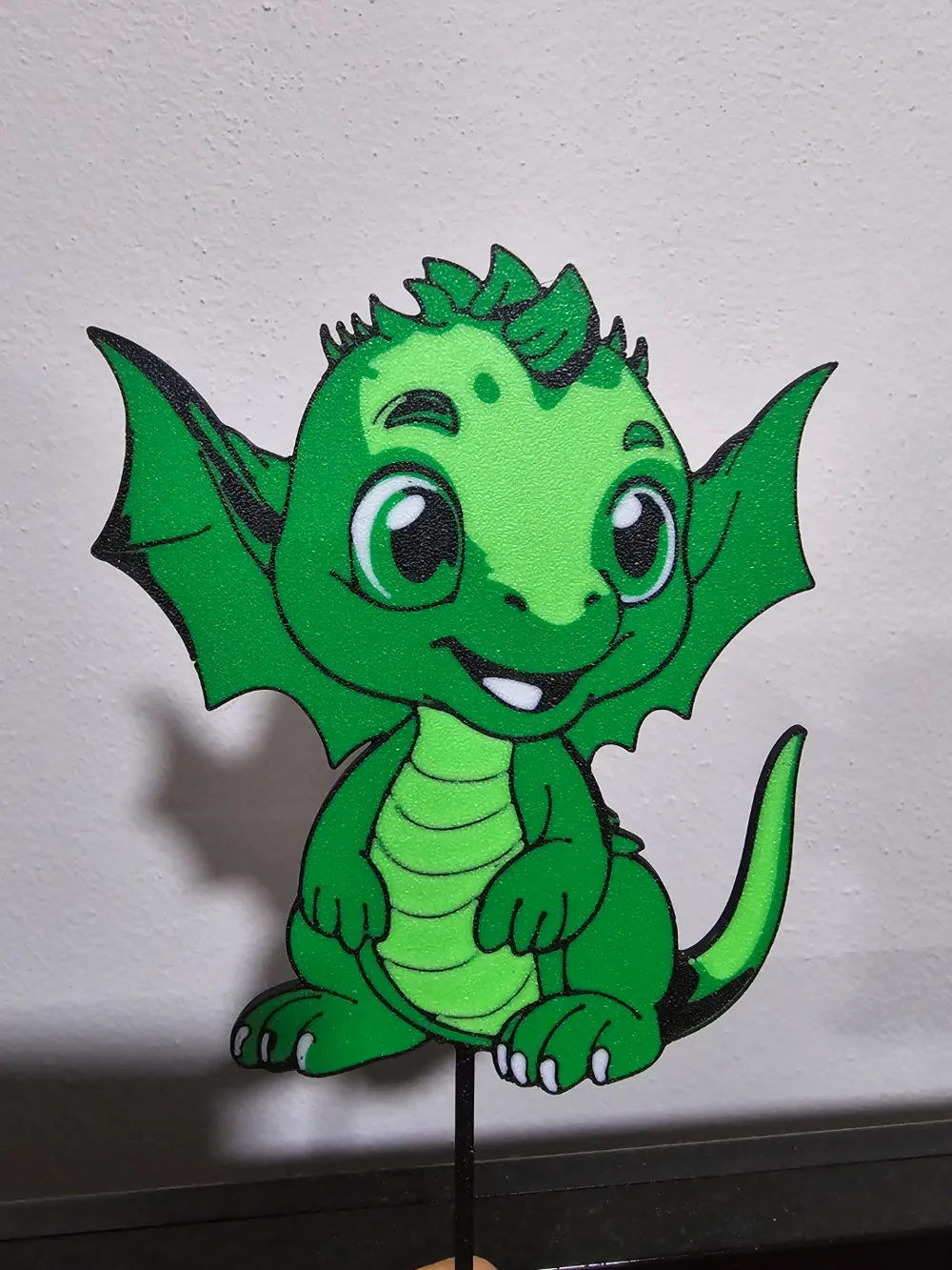 Green Dragon cake topper by 3Devil - MakerWorld