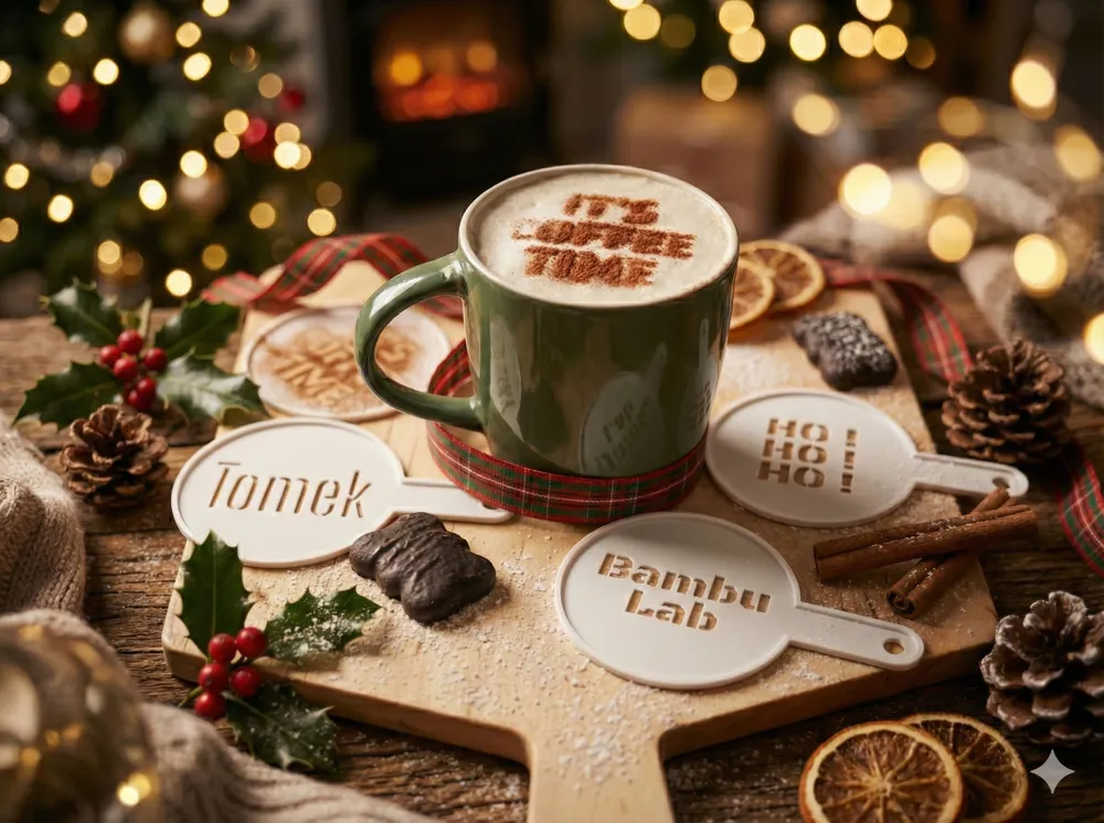 Customizable Coffee stencil - Free 3D Print Model - MakerWorld