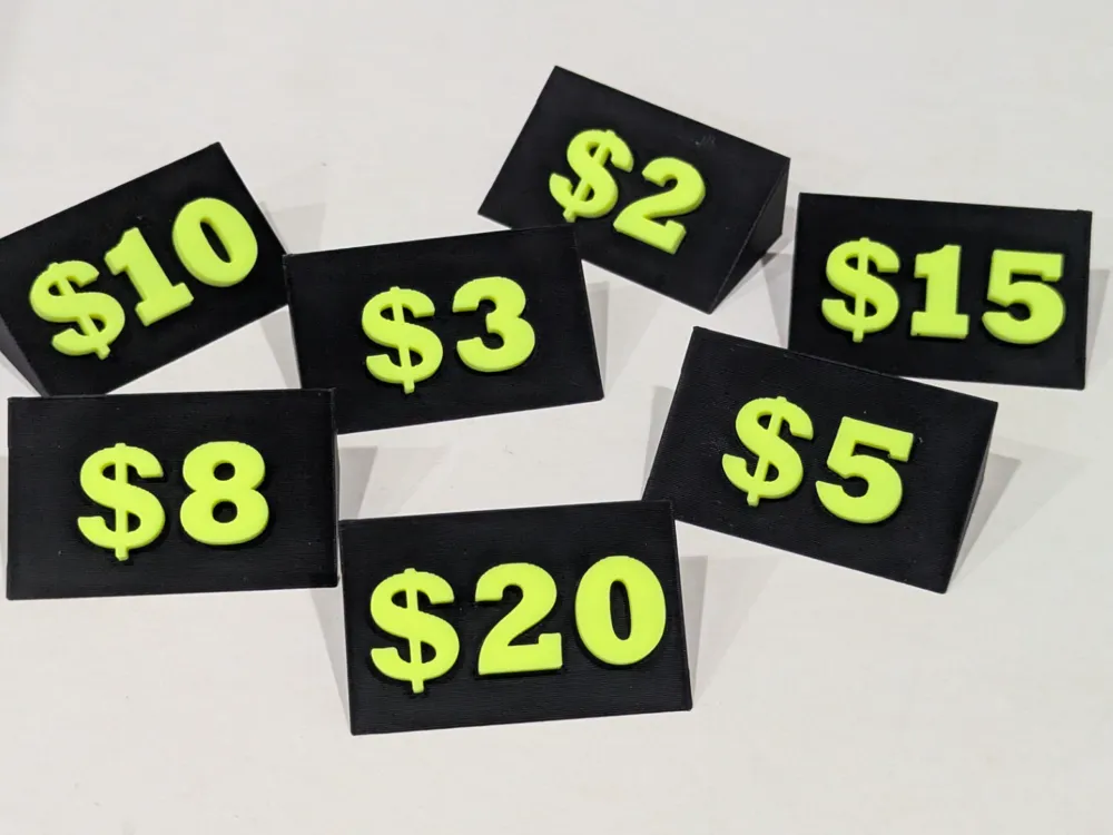 Editable Vendor Price Blocks - Free 3D Print Model - MakerWorld
