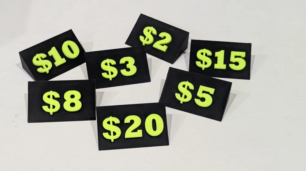 Editable Vendor Price Blocks - Free 3D Print Model - MakerWorld