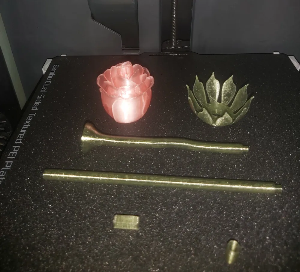 Rose with stem - Free 3D Print Model - MakerWorld