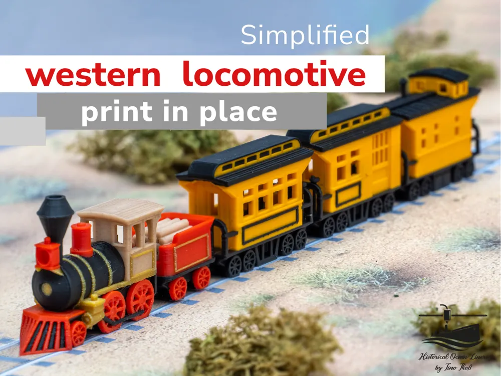Simplified western locomotive as print in place - Free 3D Print Model ...