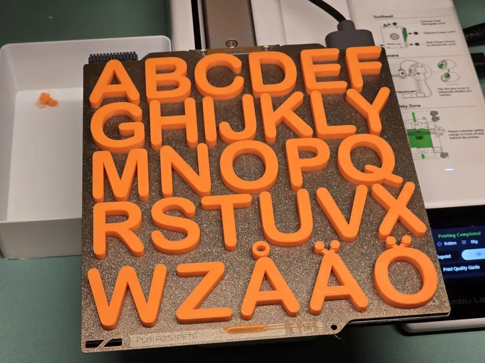 Swedish Alphabet Letters, Magnetic (optional) - Free 3D Print Model ...