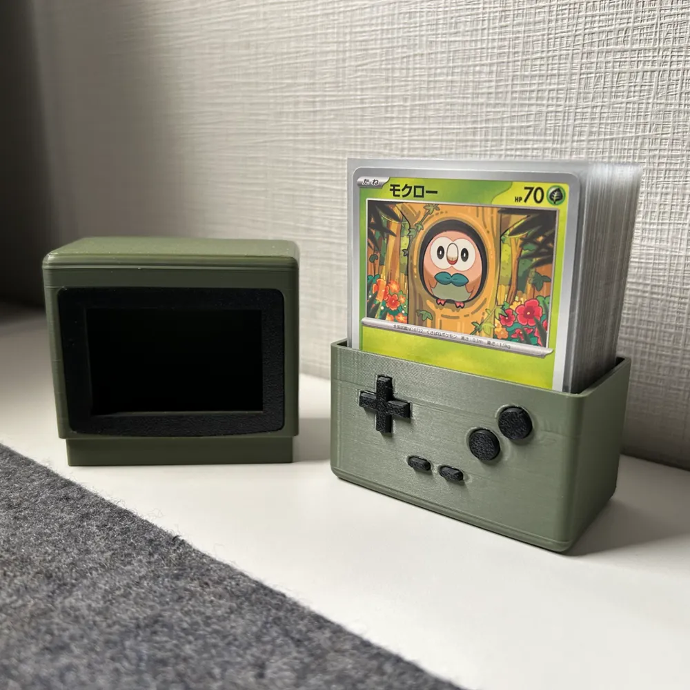 Pokemon Card Deck Box, Game Boy Inspired (No AMS) - Free 3D Print Model ...