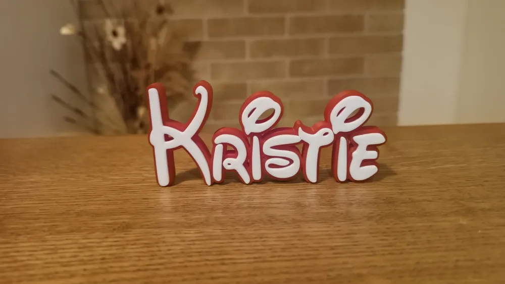 Kristie Name Disney Font - Free 3D Print Model - MakerWorld