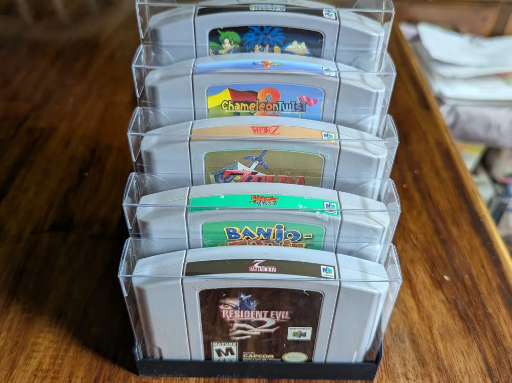 Simple 5 Tier N64 Game Cart (in protector) Stand Remixed by CasualPablo ...