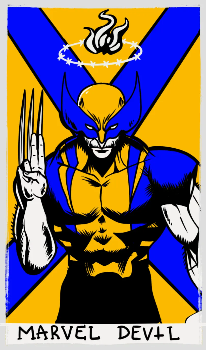 Wolverine Marvel Devil Holy Card by Thucan97 - MakerWorld