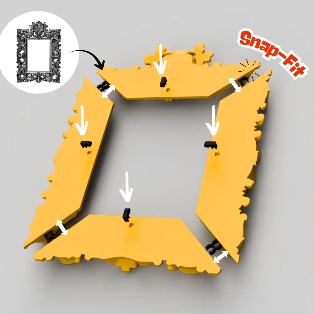 Skeleton Gallery – Halloween Baroque Frames by Quickers MakerWorld: Download Free 3D Models