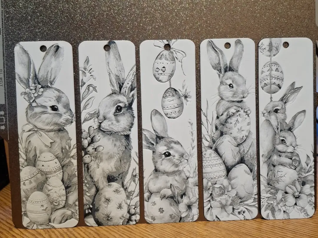 Set of 5 Easter bunny bookmarks - Free 3D Print Model - MakerWorld