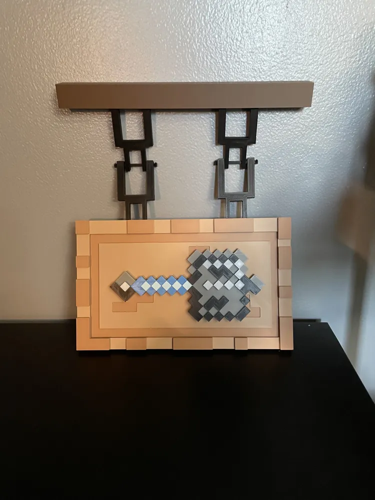 Mace For Minecraft Hanging Sign - Magnetic by 3d Nerd MakerWorld ...