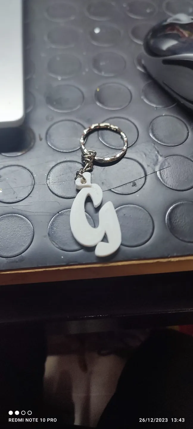 LETTER G KEY RING GADGET by FV Racing - MakerWorld
