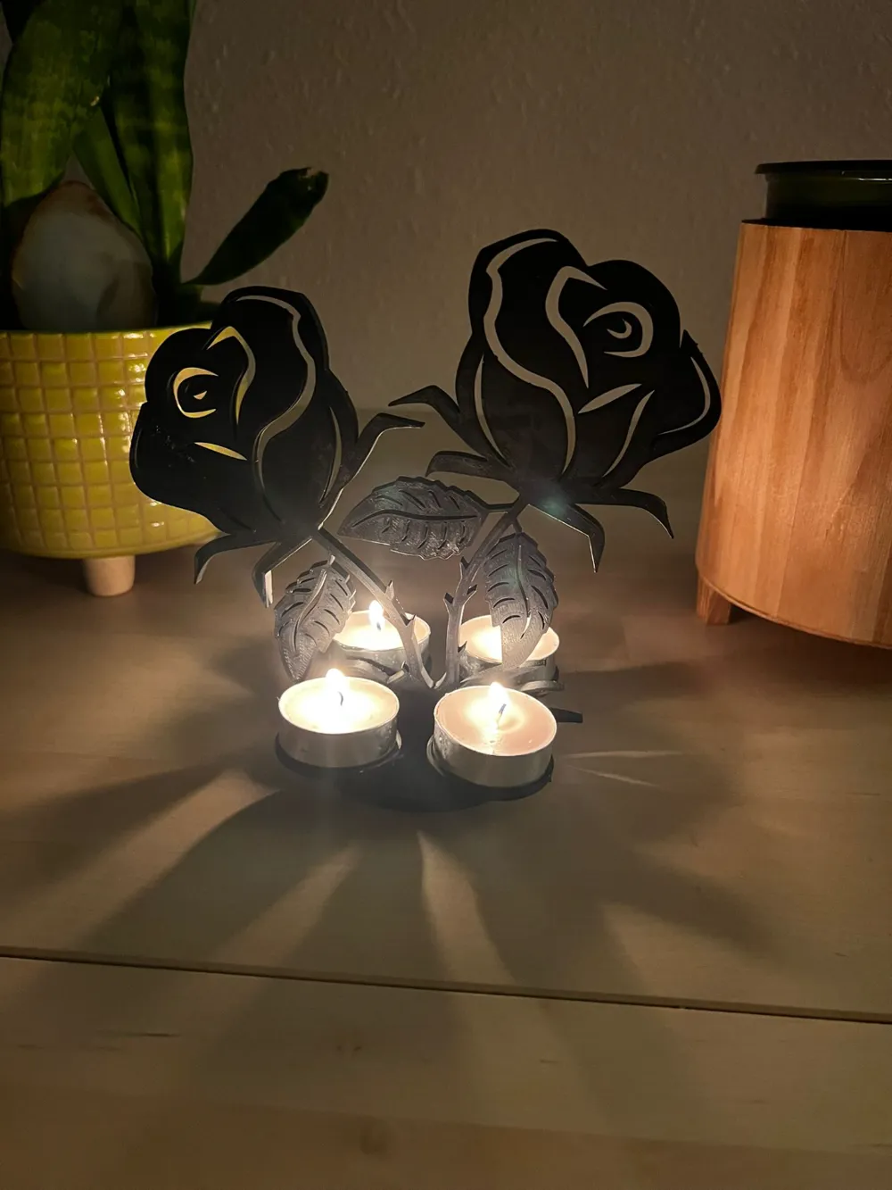 Romantic Rose Tea Light by loopy creations - MakerWorld