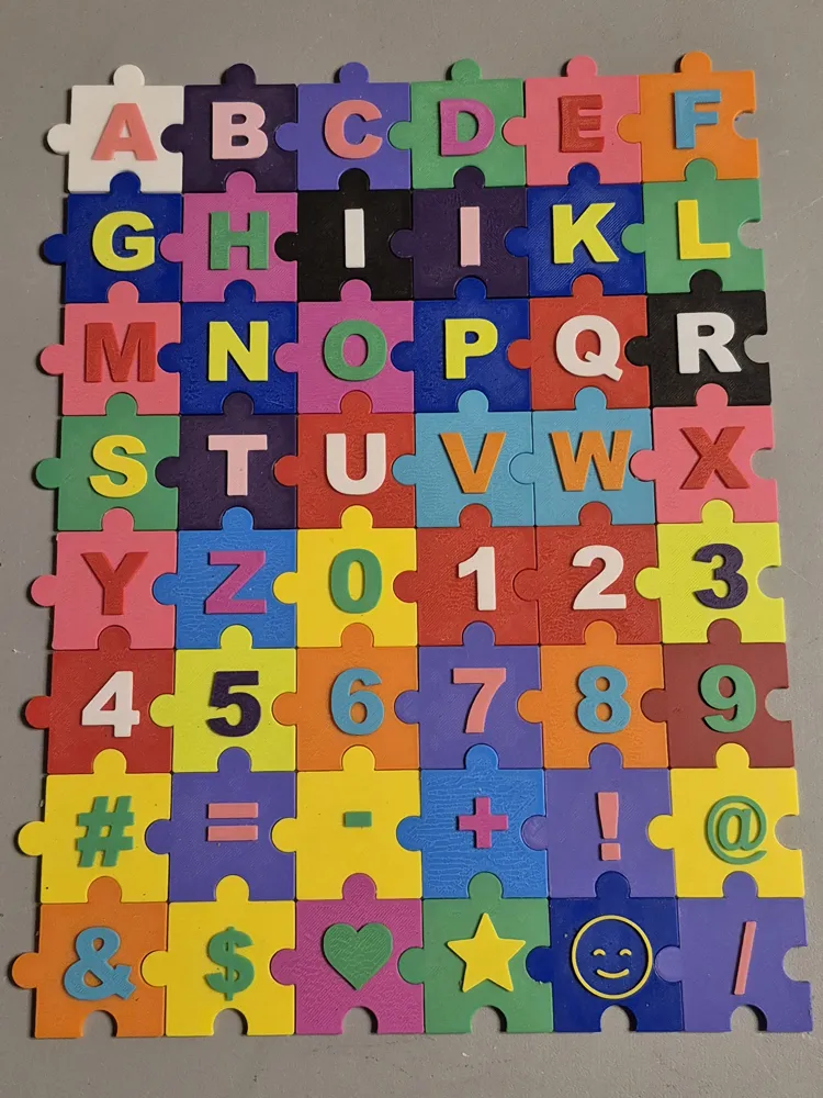 Puzzle Letters 49pcs Alphabet/Number/Symbol + Box by phillipjfry ...