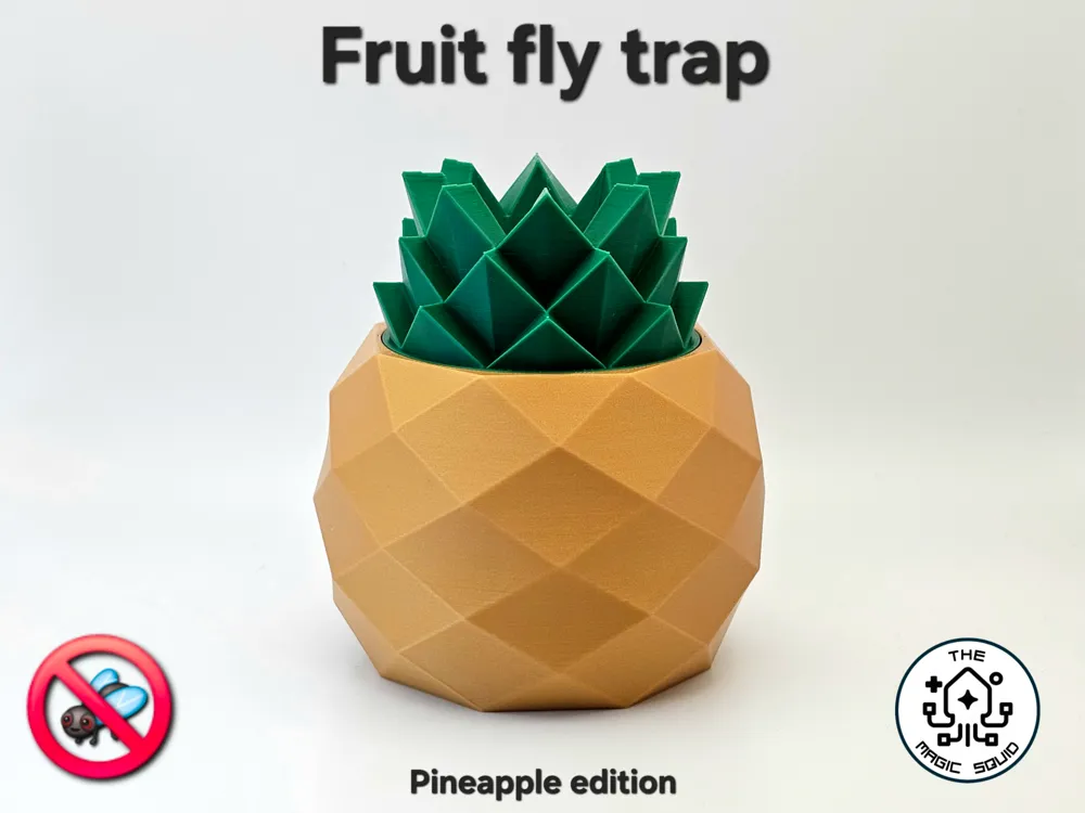 Fruit Fly Trap – Pineapple Edition - Free 3D Print Model - MakerWorld