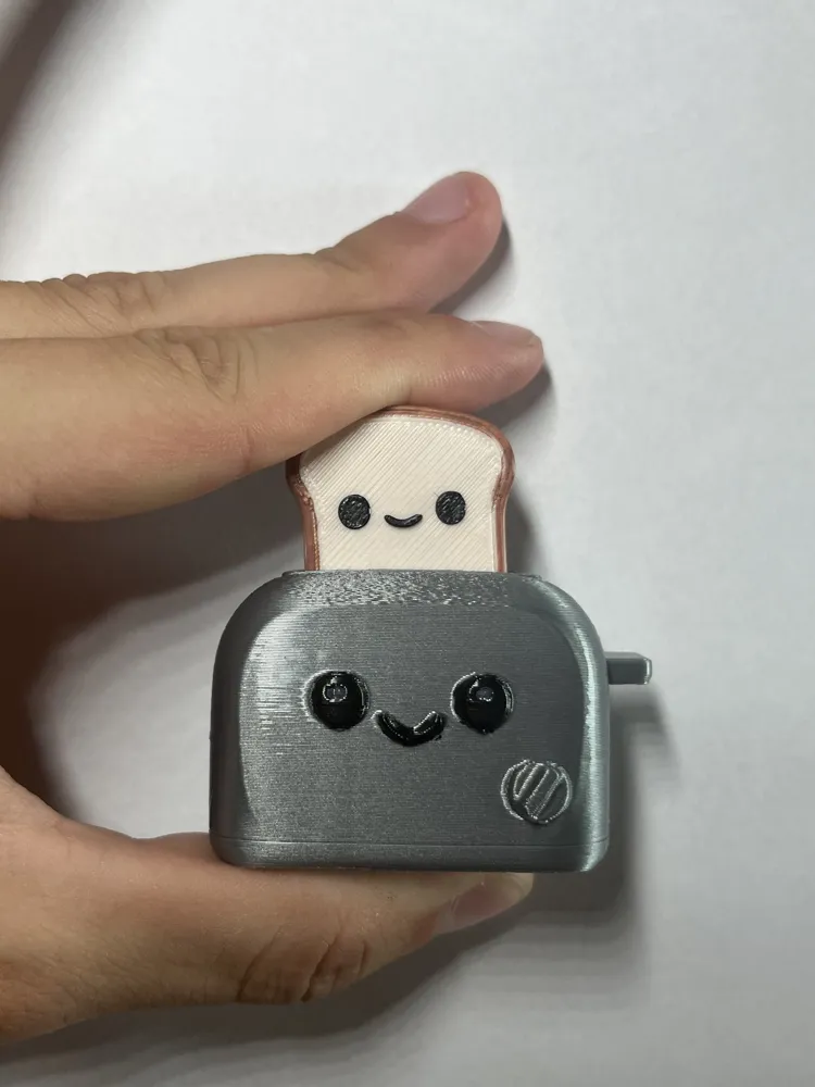 Mini toy fidget- cute toaster shaped - Free 3D Print Model - MakerWorld