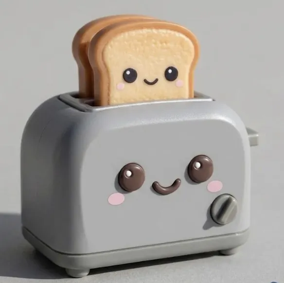 Mini toy fidget- cute toaster shaped - Free 3D Print Model - MakerWorld