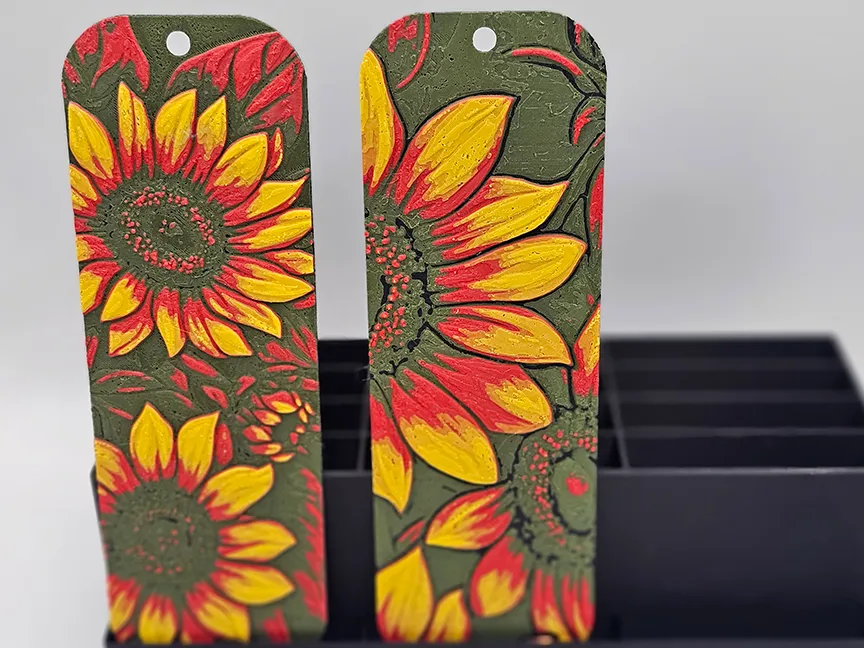 Sunflower Bookmarks - Hueforge by DoodledDigital - MakerWorld
