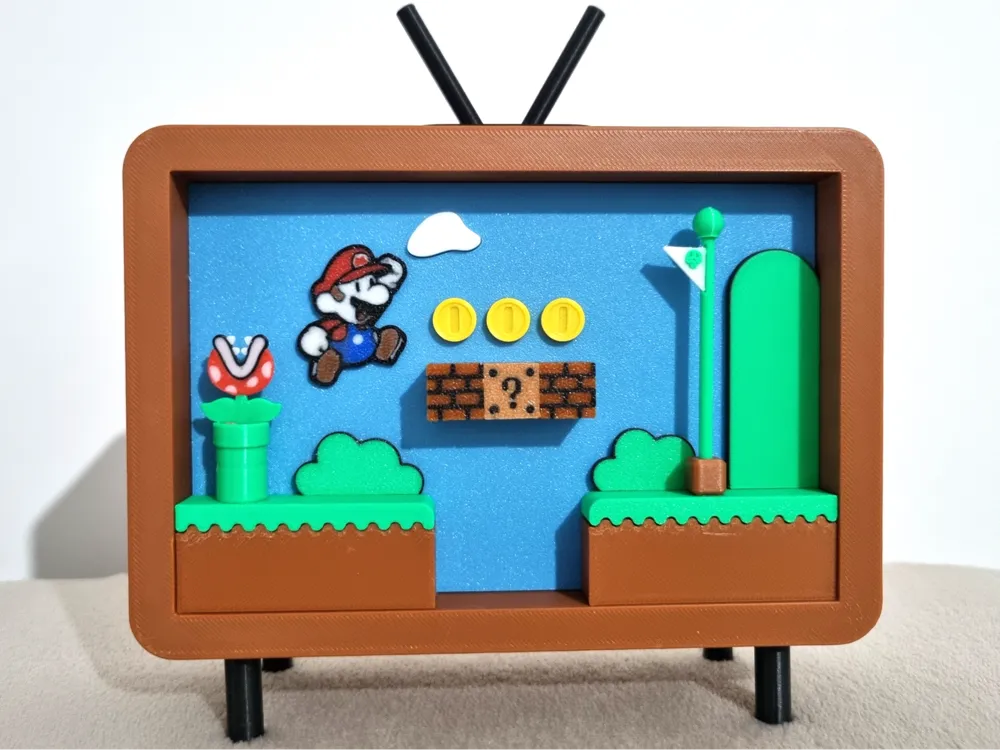 Super Mario Bros Level 2 / Retro Television by BENJO3D MakerWorld ...