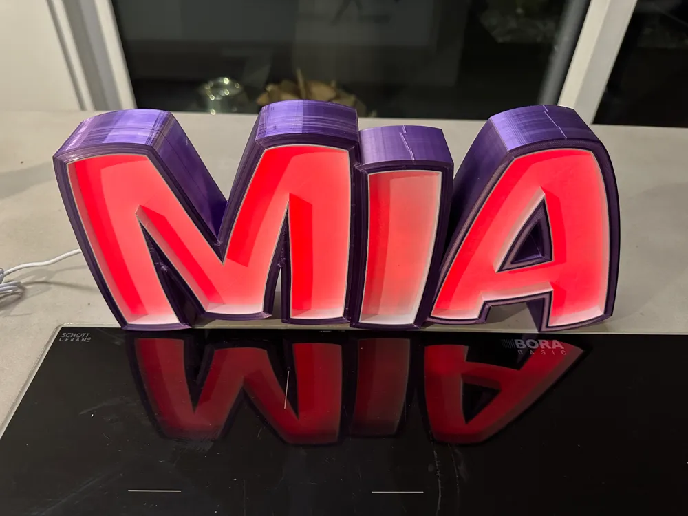 MIA LED name lamp by T-D3SIGN - MakerWorld