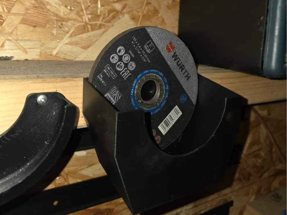 Grinding disc organizer, 125mm wallmounted - Free 3D Print Model ...