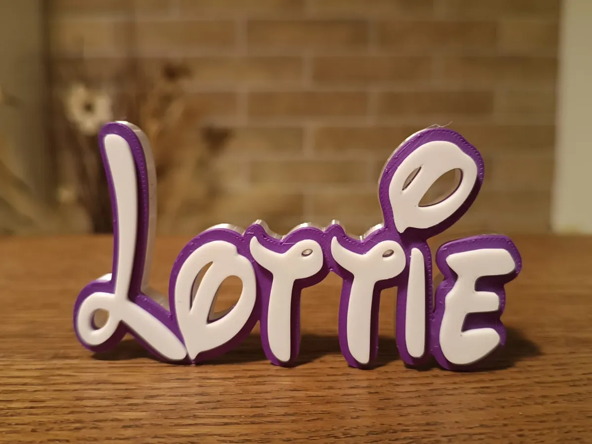 Disney Name Sign Lottie Kid Room Wall Decor Tag by Fabbiotto MakerWorld ...