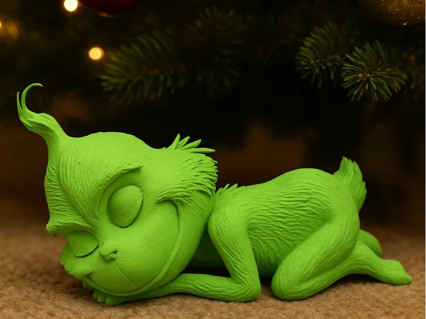 Grinch Durmiendo - Modelo de impresión 3D gratuito - MakerWorld