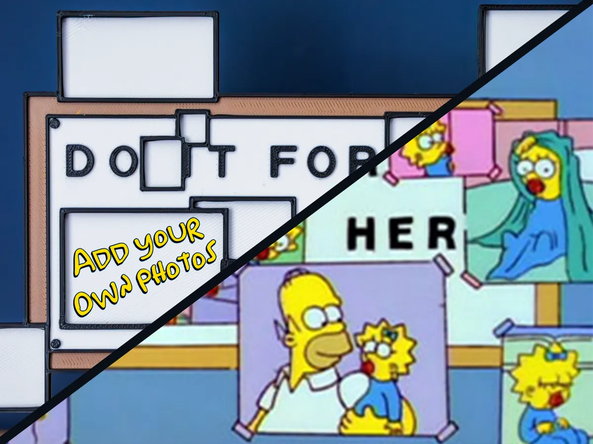 Marco de fotos de Los Simpson, 'Hazlo por ella' - Modelo de impresión ...