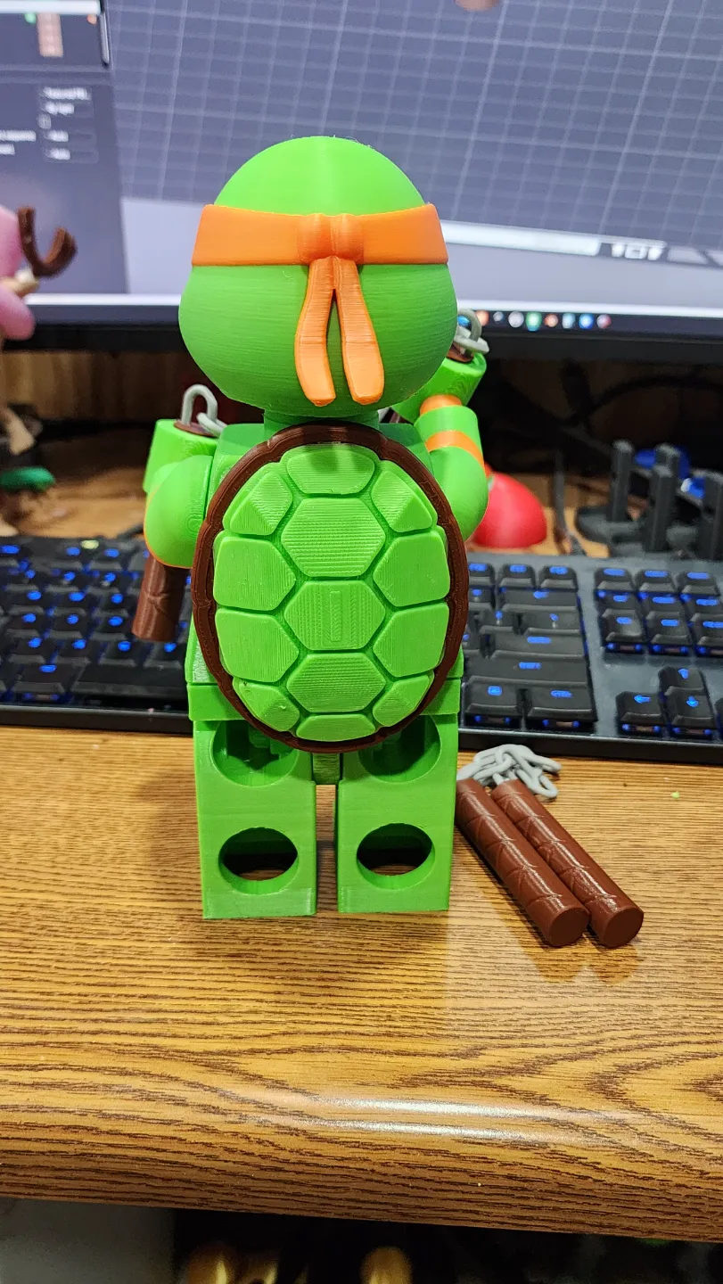 500% Big Brick TMNT Michelangelo by Ab3d's Mythic Prints - MakerWorld